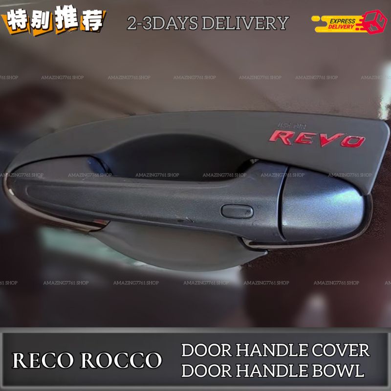 AMAZING TOYOTA HILUX REVO ROCCO 2IN1 MATT BLACK DOOR HANDLE COVER DOOR ...