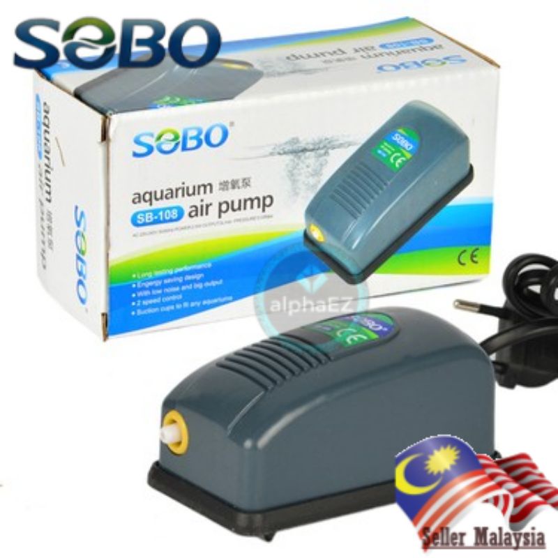 Sobo Aquarium Air Pump SB-108 SB-222 Aeration Pump Pam Akuarium Pam Udara Pam Oksigen Airpump ...
