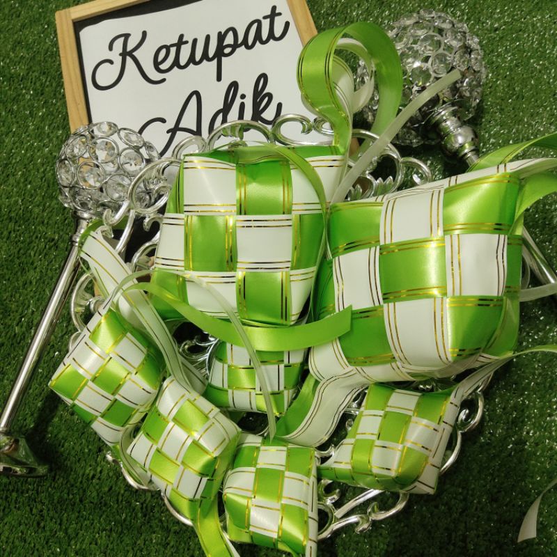 KETUPAT RIBBON PELBAGAI WARNA KETUPAT HIASAN KETUPAT REBEN | Shopee ...