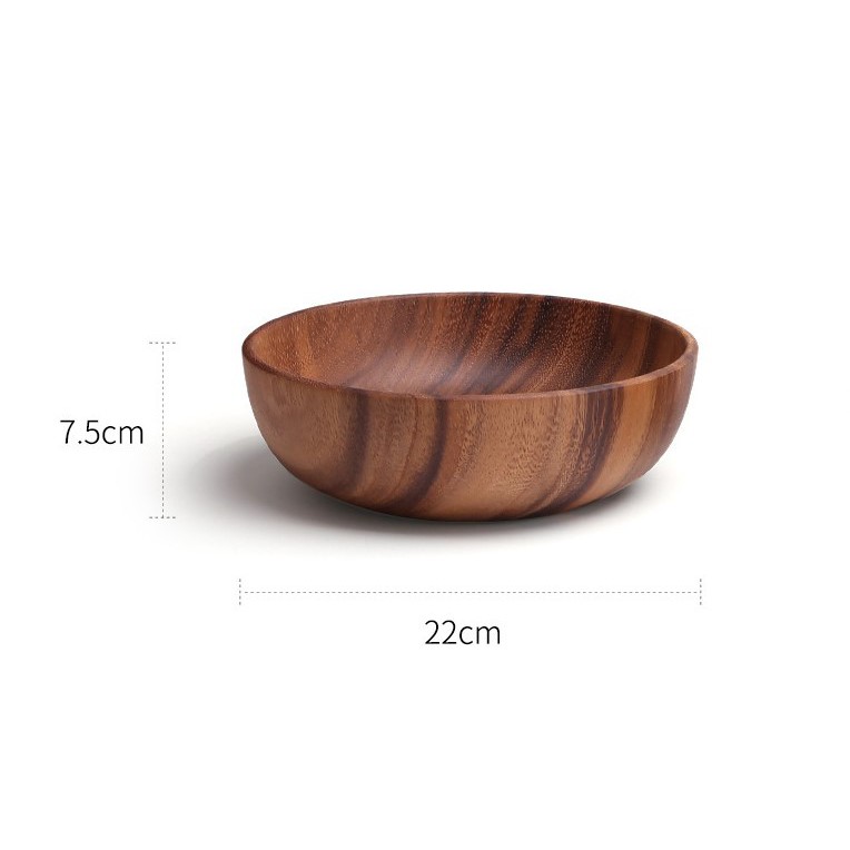 READYSTOCK Bowl Salad Mangkuk Hidang Kayu Mangkuk Kayu Acacia Wooden ...