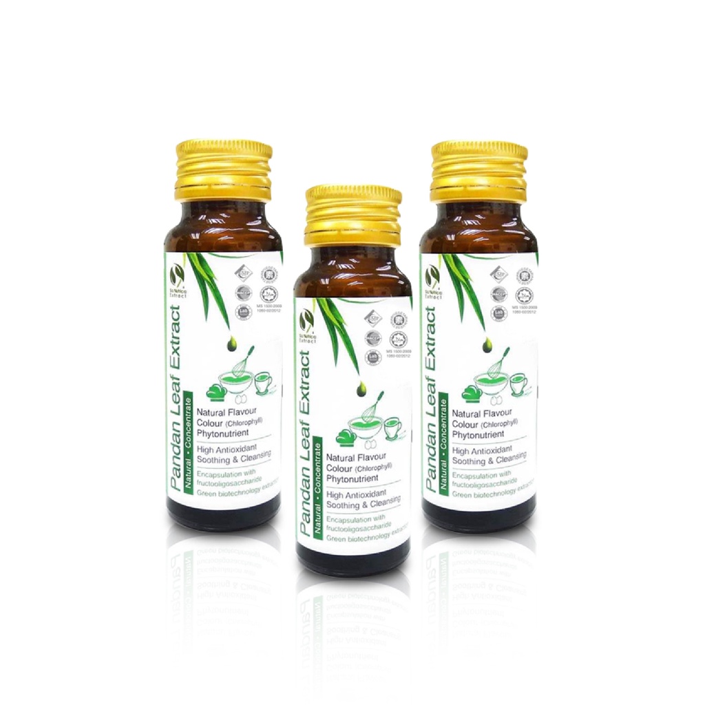 (3 x 60g) Pandan Leaf Extract Liquid ,Asian Flavour ,Halal ,Vegan ...