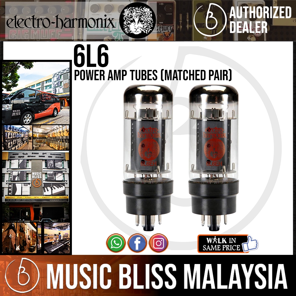 Electro Harmonix 6L6 Power Amp Tubes - Matched Pair [2 Tubes] (Electro-Harmonix / EHX) | Shopee ...