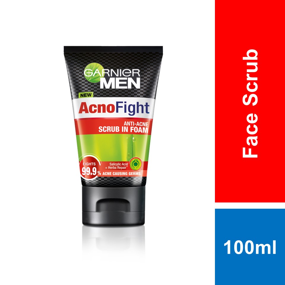 Garnier Men Acno Fight Anti-Acne Face Wash (100ml) | Shopee Malaysia