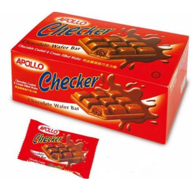 Apollo Checker Chocolate Wafer bar 24 x 32g | Shopee Malaysia