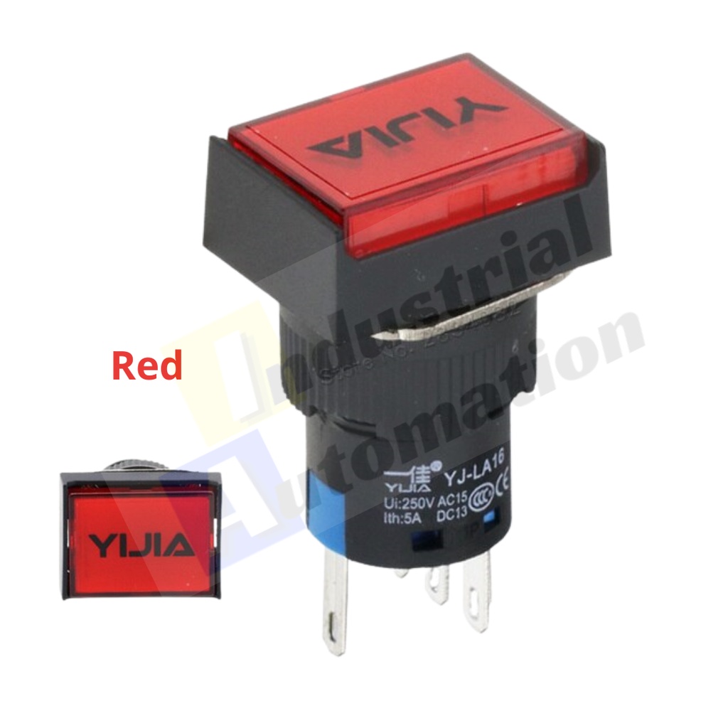 LED Push Button Switch Illuminated Lamp Rectangle Self Reset Latching ...