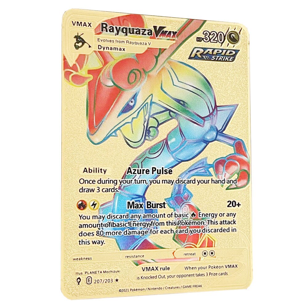 Rainbow Mew Vmax 10000 HP Arceus Golden Pokemon cards in English iron ...