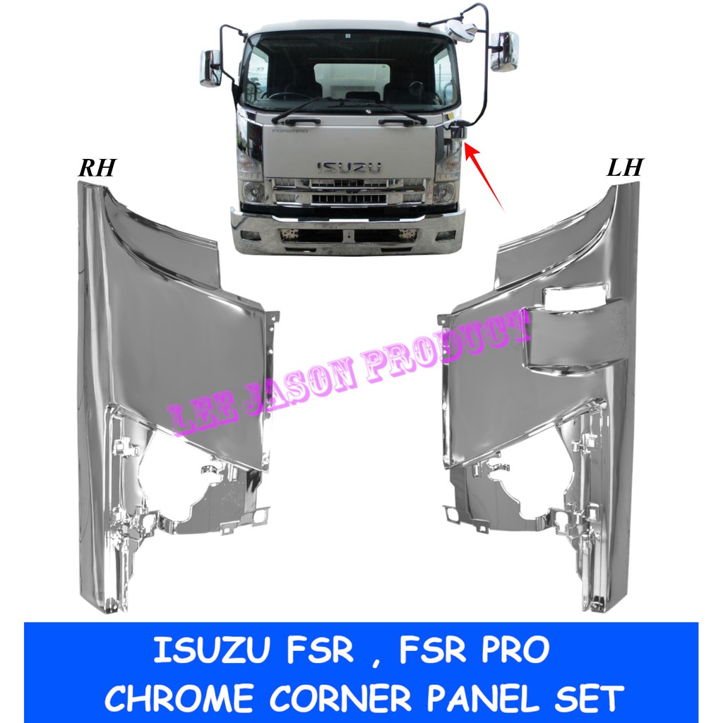 J113S04 ISUZU FSR, FSR PRO IMPORT LORRY TRUCK CHROME CORNER PANEL SET ...