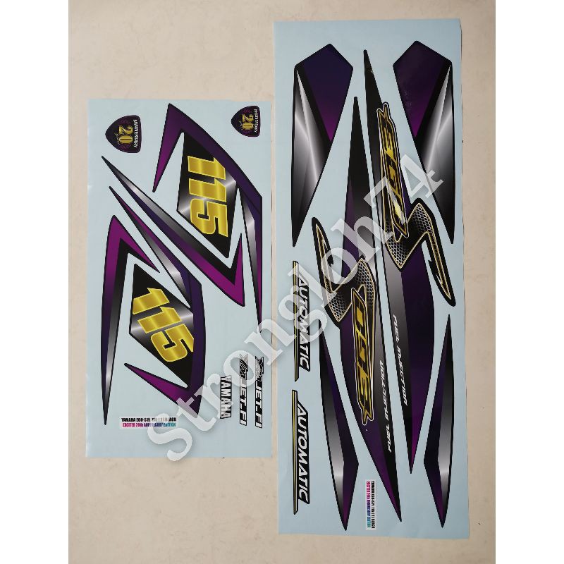 YAMAHA EGO S FI 115 (1) 20TH ANNIVERSARY BODY STICKER | Shopee Malaysia