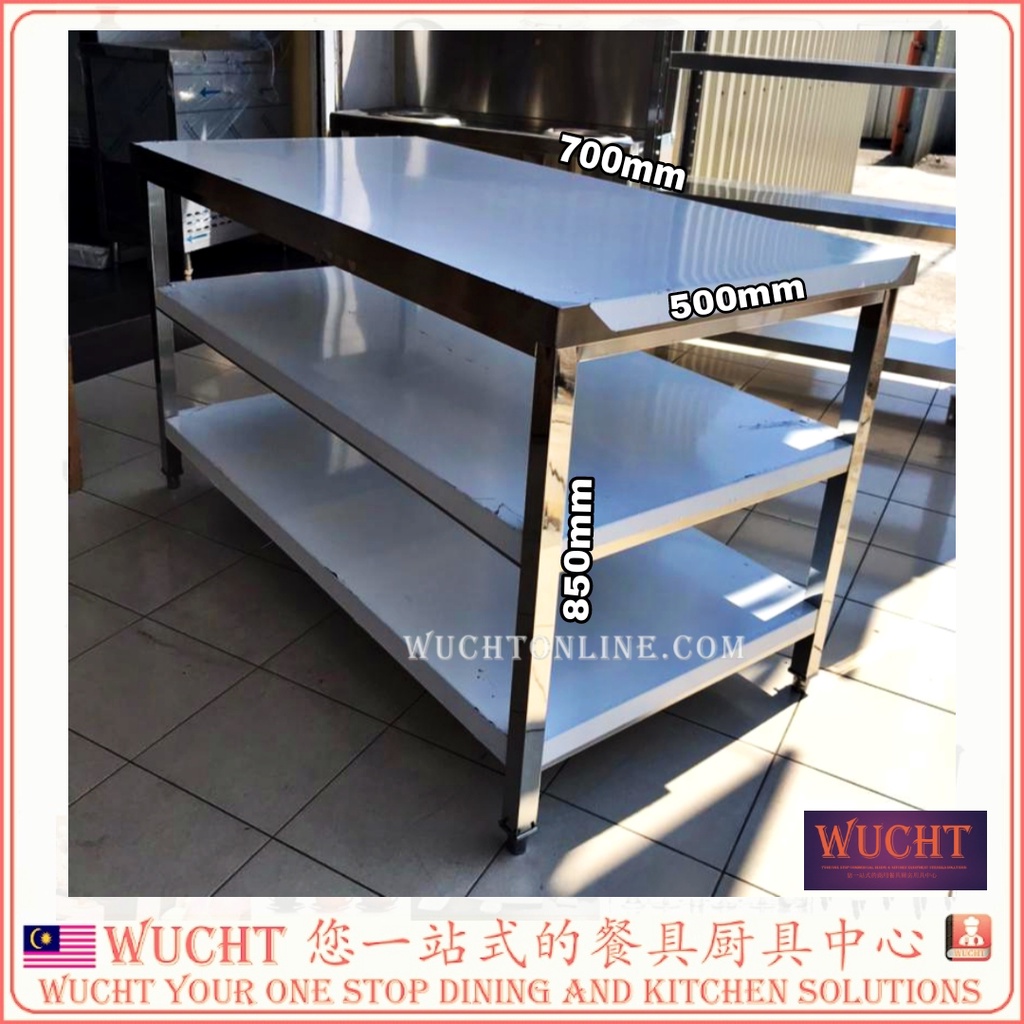 【WUCHT】3 tiers Working Table Stainless Steel Food Preparation Table ...