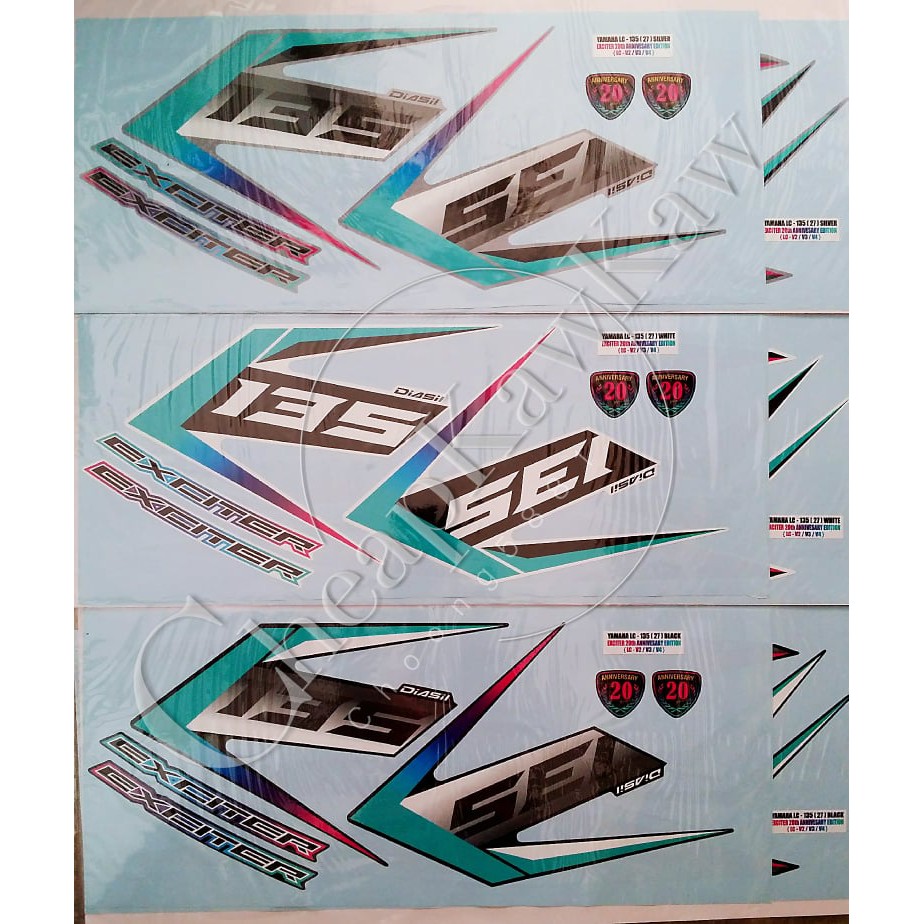 Yamaha LC135 NEW V2 V3 V4 V5 Exciter 135 20th Anniversary Edition Body ...