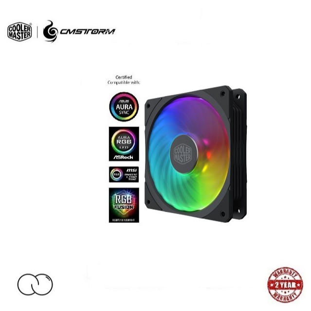 COOLER MASTER MasterFan SF120R ARGB CHASSIS FAN / ADDRESSABLE RGB ...