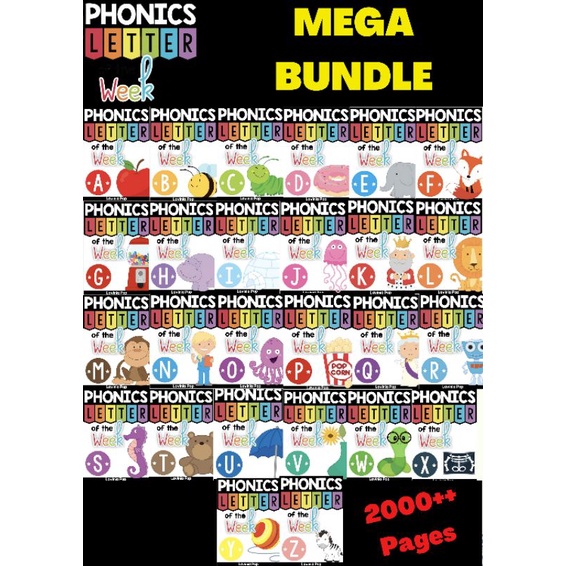 Phonics Letter Of The Week Mega Bundle A-Z Preschool Kindergarten 🌻[017 ...