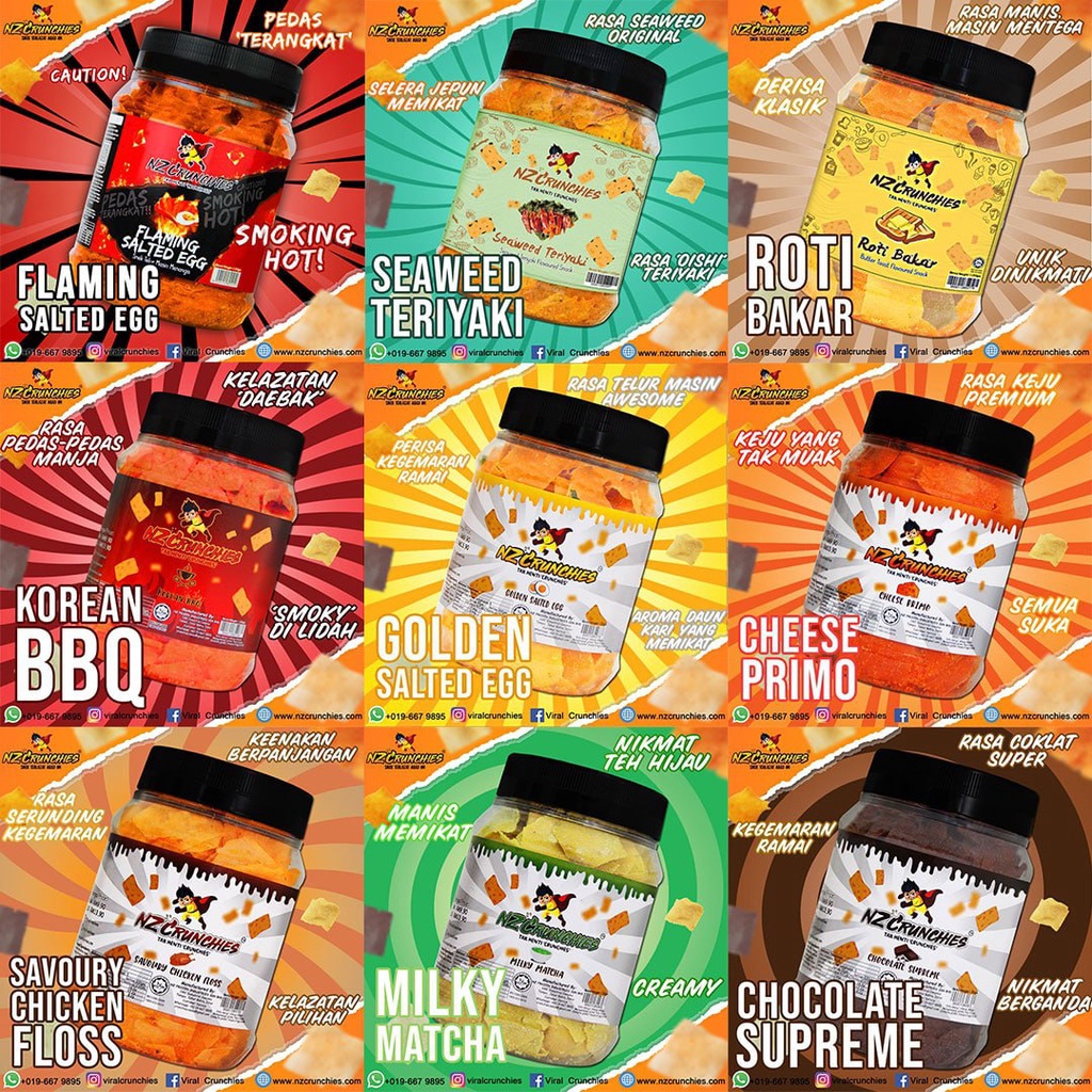 NZ CRUNCHIES-CRACKERS&CHIPS BERPERISA ( 9 FLAVOURS ) | Shopee Malaysia