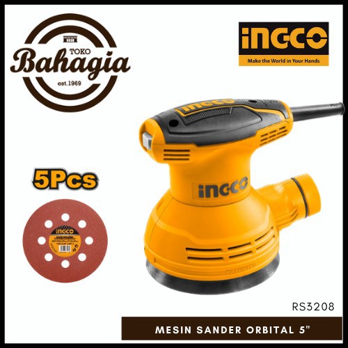 MESIN KAYU Round SANDER Wood Sanding Machine ORBITAL SANDER INGCO 5" 5 ...