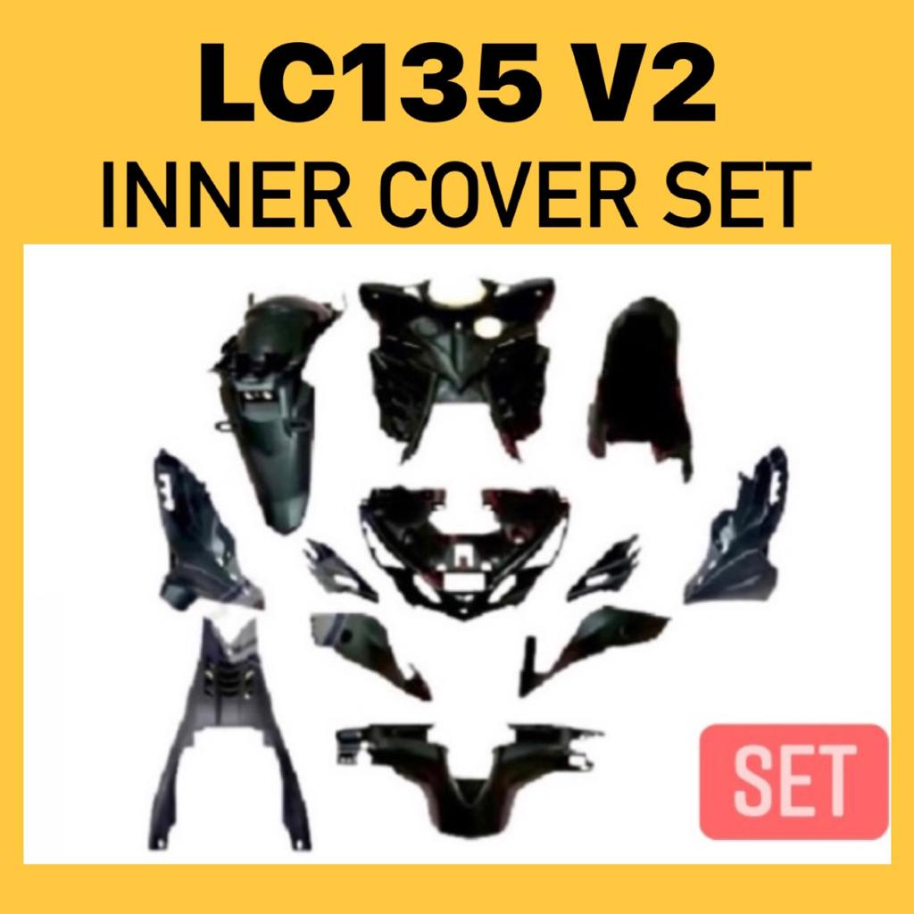Yamaha LC135 New LC V2 HLD Inner Cover Full Set Kaver Hitam Meter ...