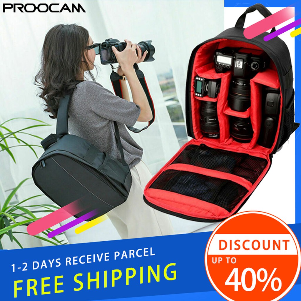 🔥Ready Stock🔥 Proocam backpack Dslr Travel Camera Camera Anti-theft ...
