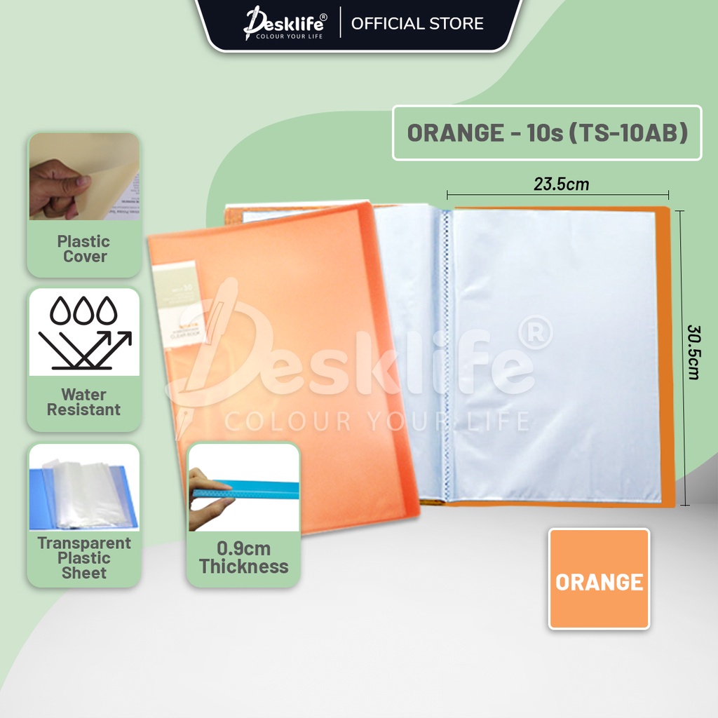 Desklife Tian Shun A4 Transparent Plastic Clear Holder -(1/Pcs) File ...