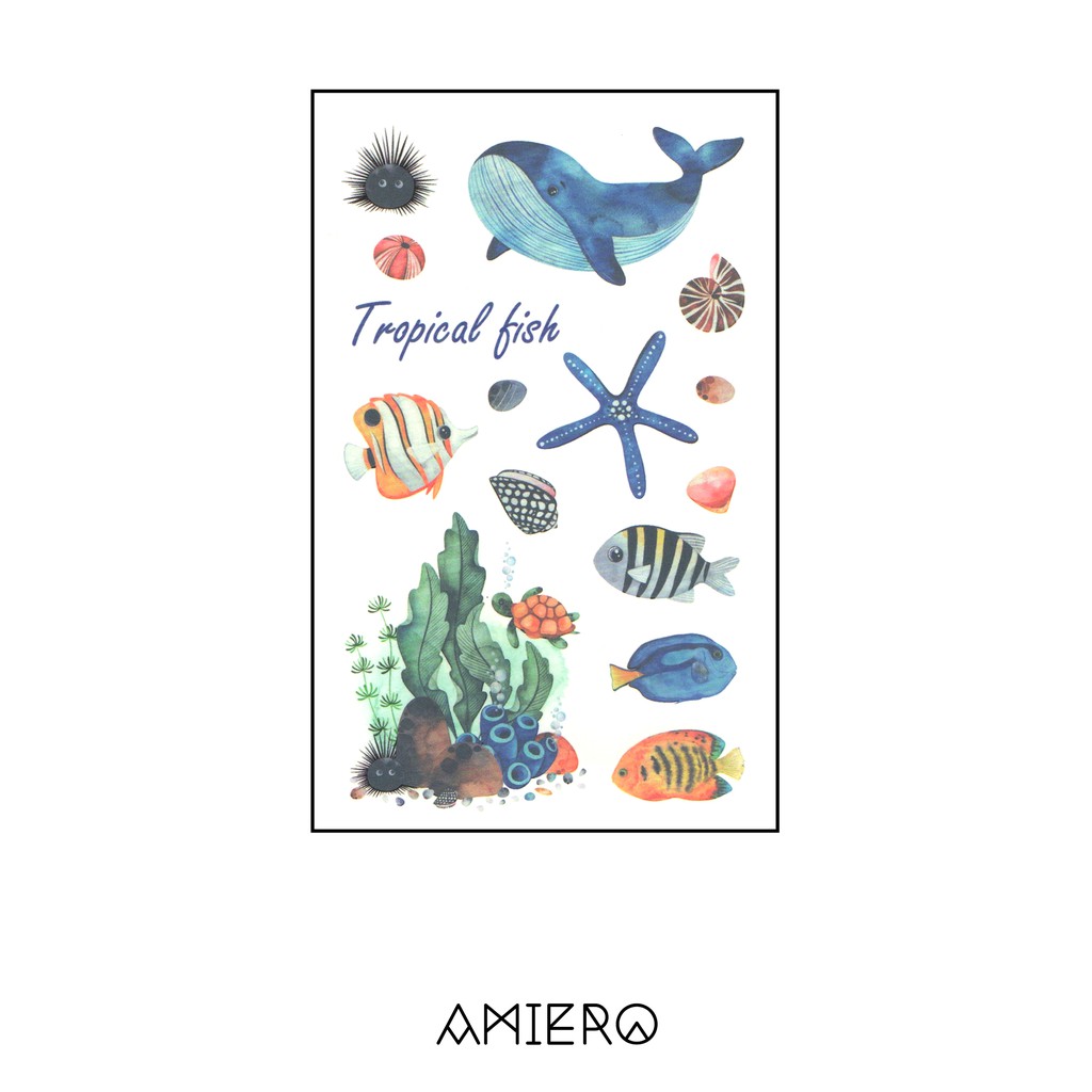 Temporary Tattoo - Tropical Fish Under The Sea | Shopee Malaysia