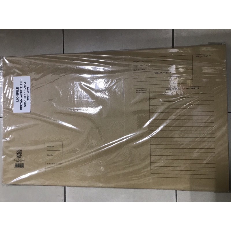 Brown Minute File 100’s | Shopee Malaysia