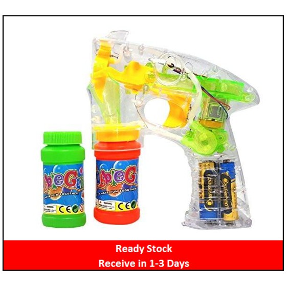 🌟Ready Stock🌟Transparent Bubble Gun Shooter Light Up Blower Machine ...