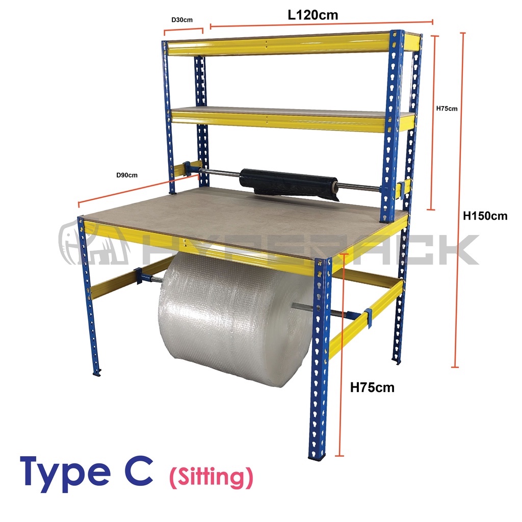 🐘[FREE SHIPPING] HYPERACK™️ Heavy Duty Packaging Table Online Seller ...
