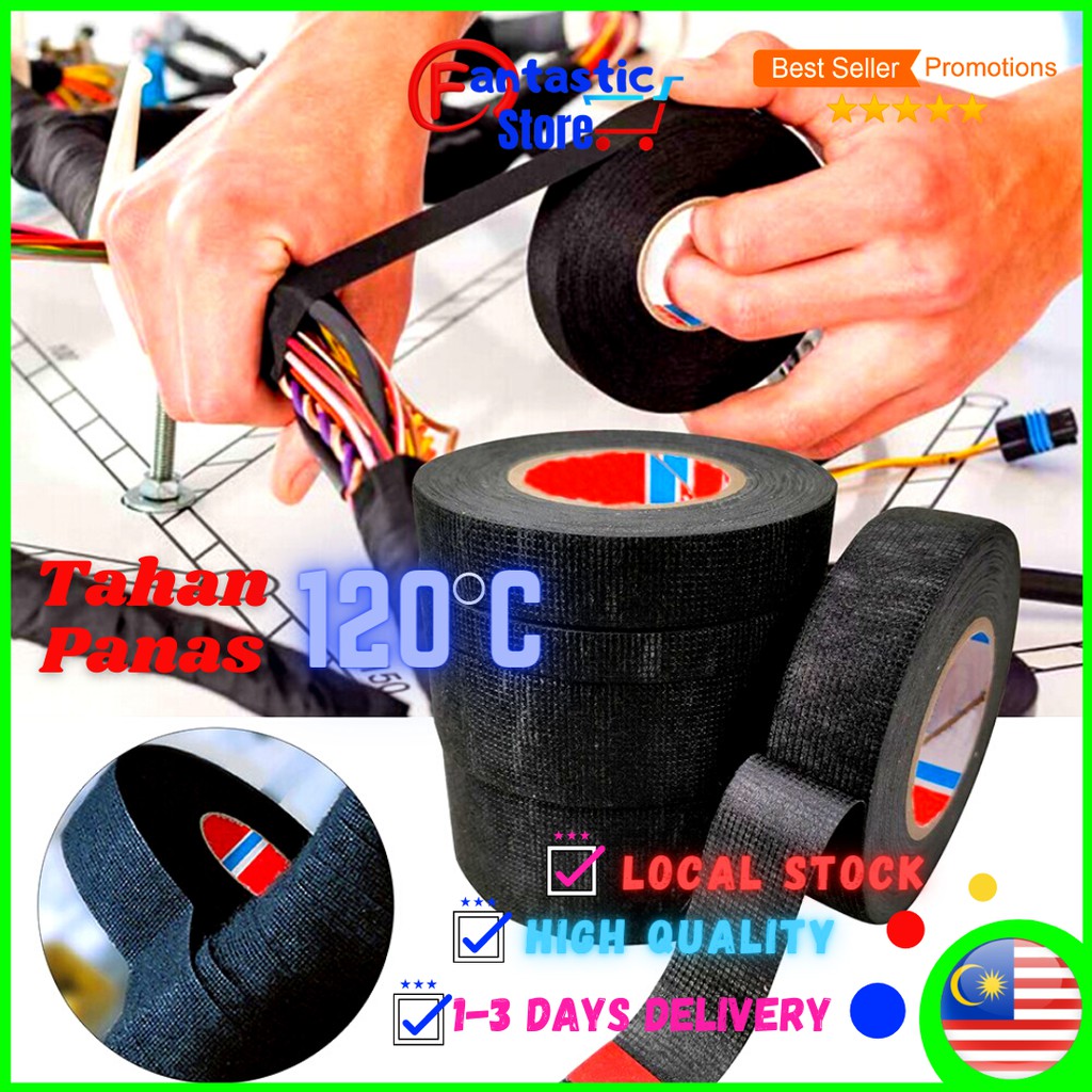 Car Auto Wiring Tape Black Tape Adhesive Cloth Automotive Wiring ...