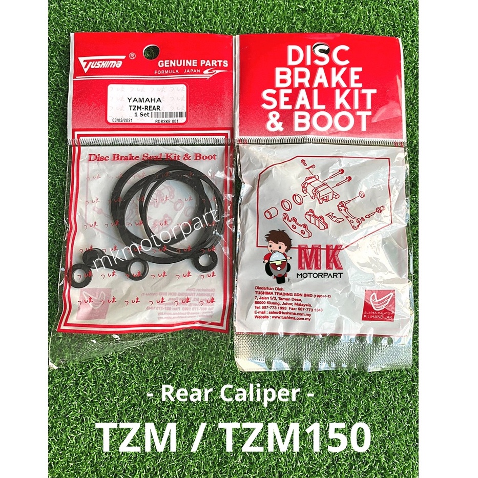 (Tushima) Yamaha TZM REAR Disc Brake Seal Kit & Boot Caliper Rubber ...