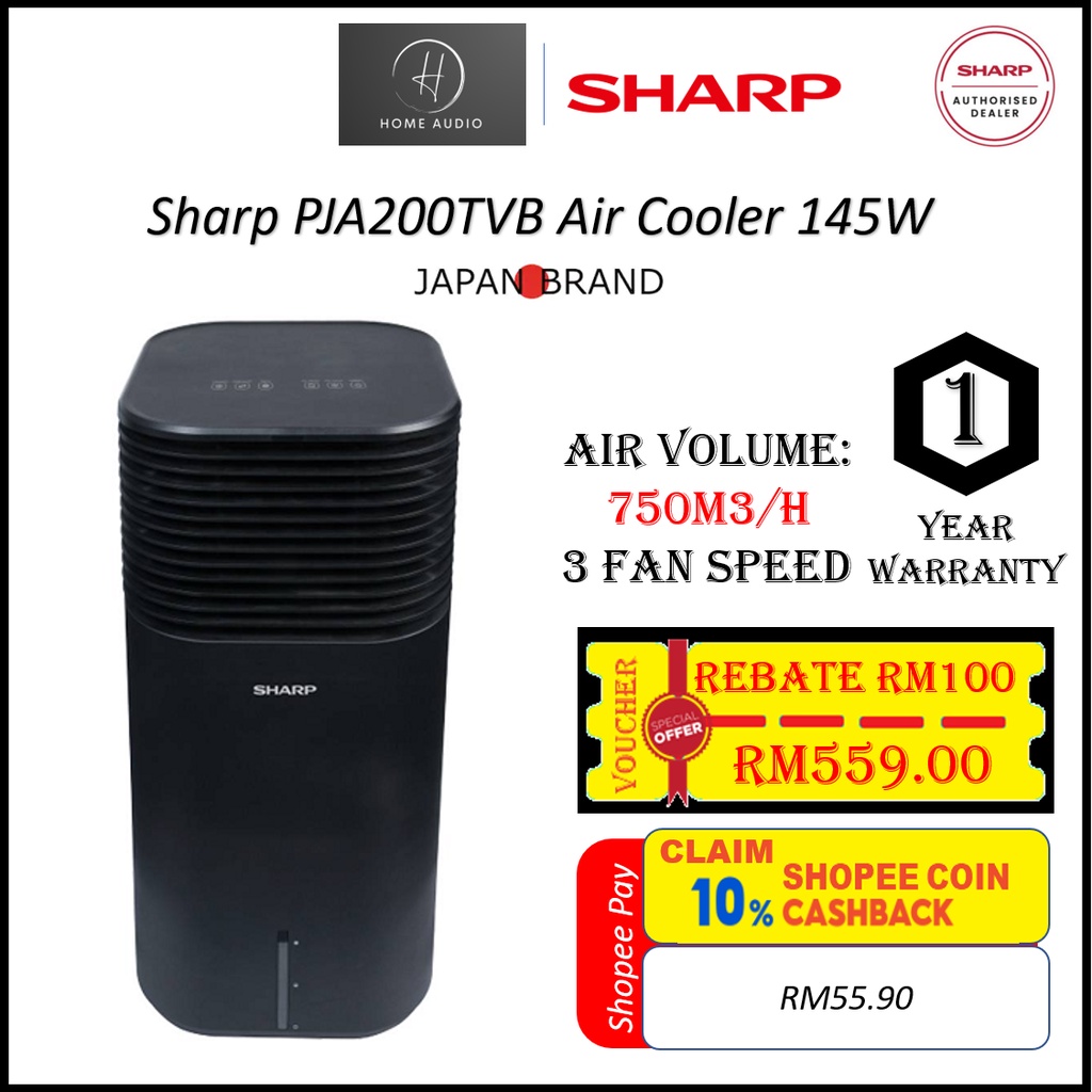 Sharp Air Cooler 6L PJA36TVB / 20L PJA200TVB with Remote Control ...