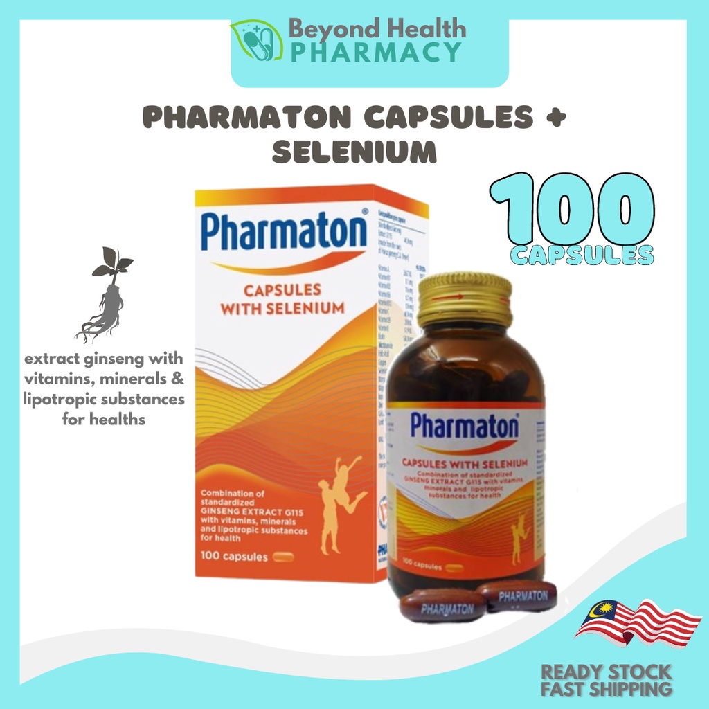 PHARMATON CAPSULES WITH SELENIUM 100 CAPSULES | VITAMIN TENAGA UNTUK DEWASA | Shopee Malaysia
