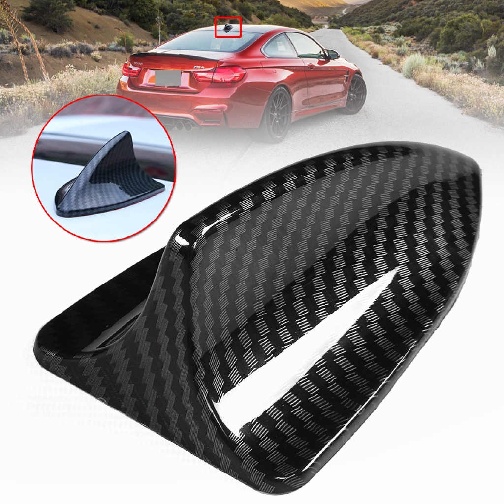 BOXI Car universal shark fin decorative antenna Radio FM/AM Aerial Trim ...