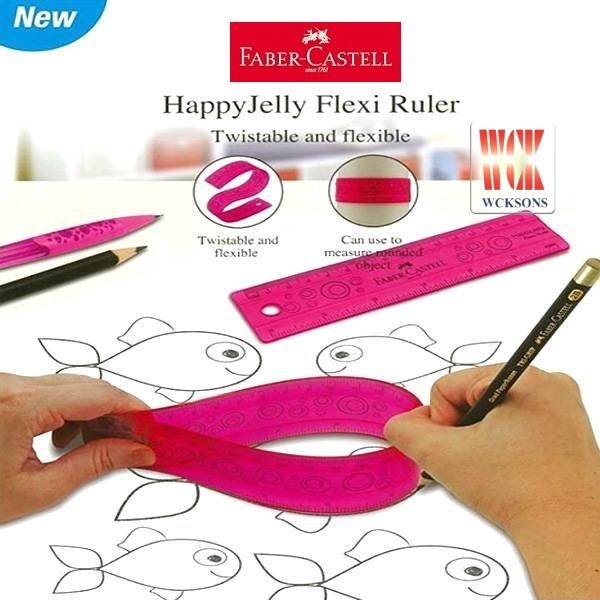 FABER-CASTELL HAPPY JELLY FLEXI RULER ( 15CM / 30CM ) | Shopee Malaysia