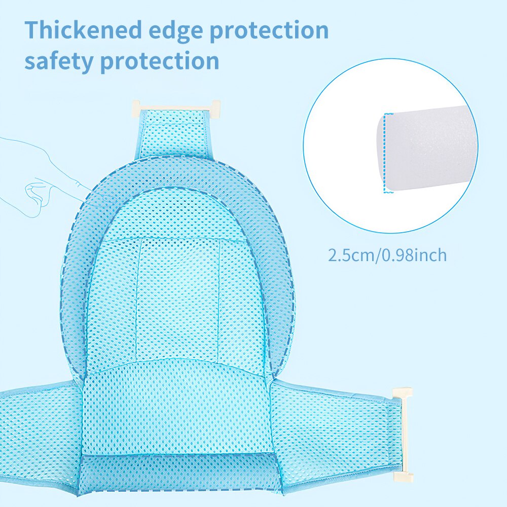 EZYLITTLES Adjustable Baby Bath Net Cushion Pad Shower Newborn Bath ...