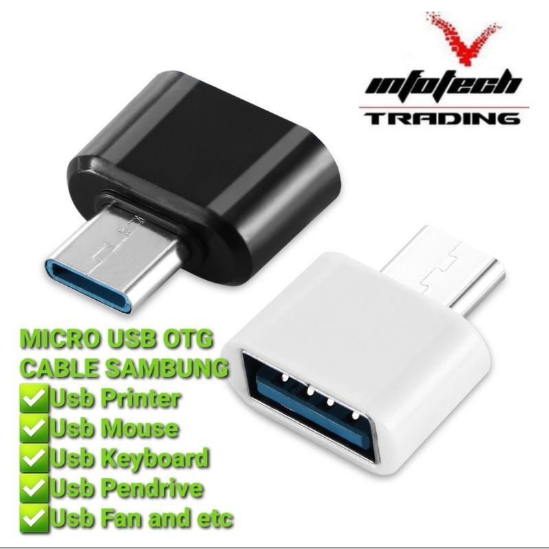 READY STOCK ☆TYPE C & MICRO USB OTG ON THE GO CABLE SUPPORT ANDROID ...