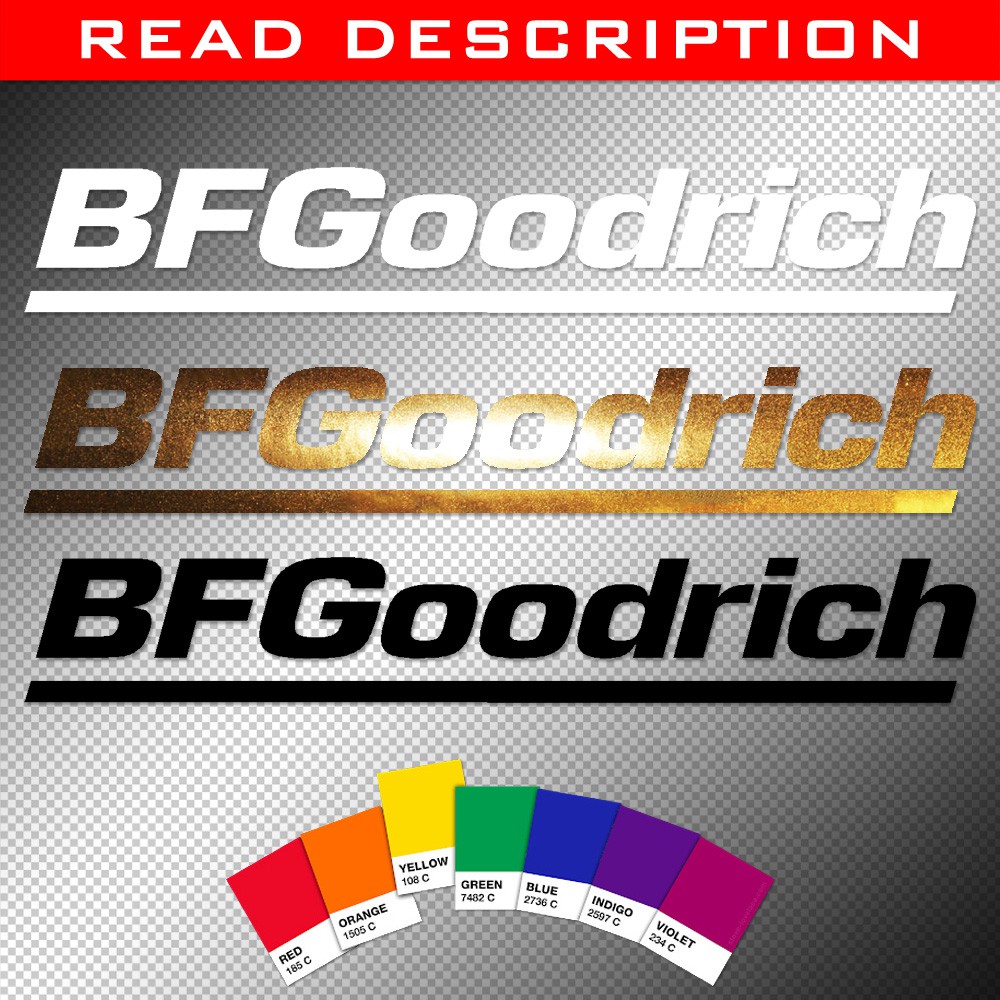 Stickers | (1) BF Goodrich| Weather Proof die-cut decals | Tires | 6 ...
