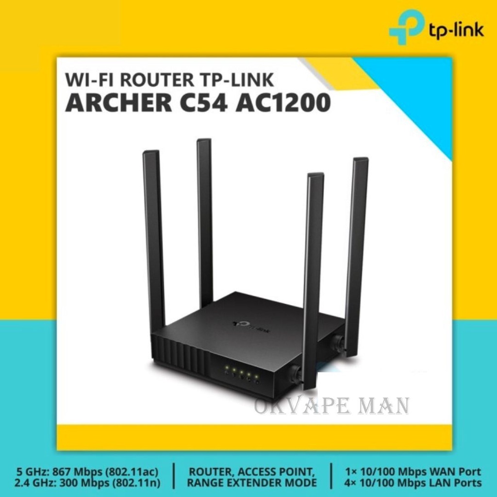 Archer C54 AC1200 Dual-Band TP-Link Router - WiFi Router TP Link C54 ...