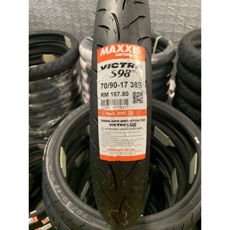 TAYAR MAXXIS VICTRA S98 17' TUBELESS TYRE RACING DUAL COMPOUND MAXXIS ...