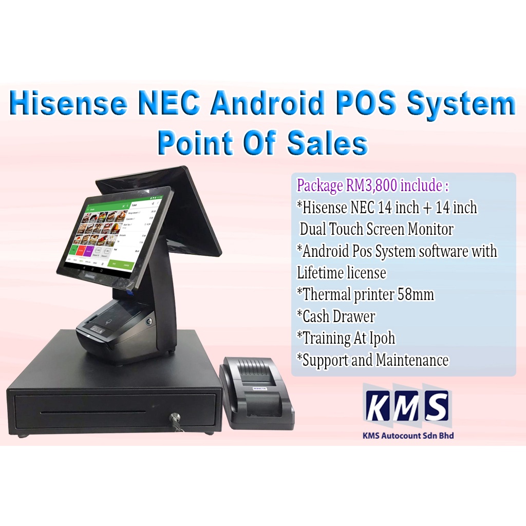 NEC Hisense Android All in One Pos terminal + Cash Drawer + Thermal ...