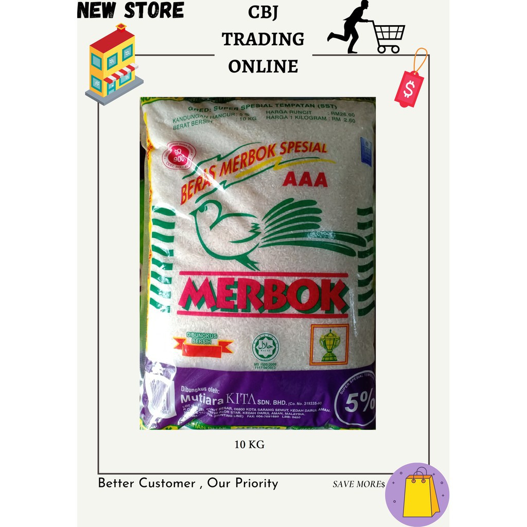 Beras Merbok Special / Beras Kedah/ Beras Putih / Beras Pilihan Ramai ...