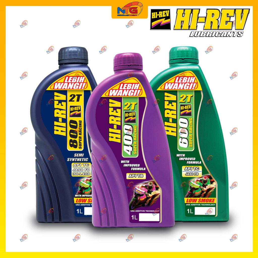 HI-REV 2T Oil 2-Stroke Engine Oil 400/700/800 Hi Rev Motorcycle Wangi ...