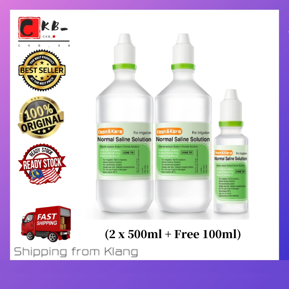 🔥READY STOCK🔥Klean & Kare Normal Saline Solution (2 x 500ml + Free ...