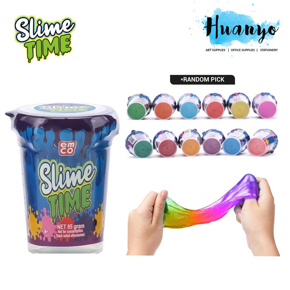 EMCO SLIME TIME Non Toxic Colorful Metallic Glitter Slime (Random Color ...