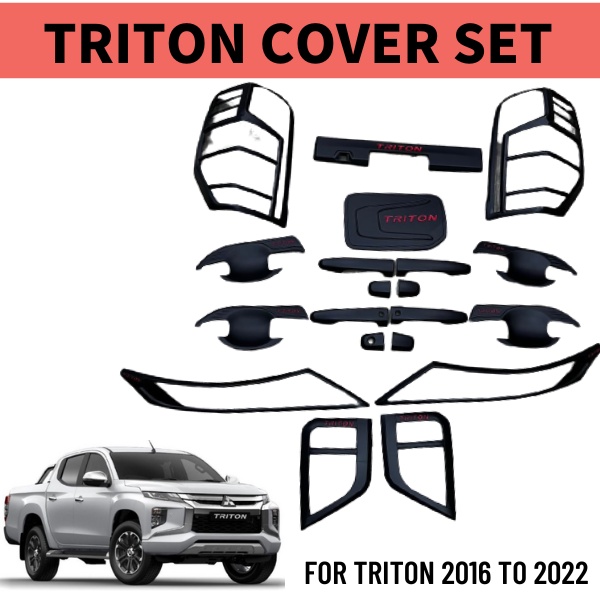 Mitsubishi Triton 2016-2022 Car Accessories Cover ABS Matte Black ...