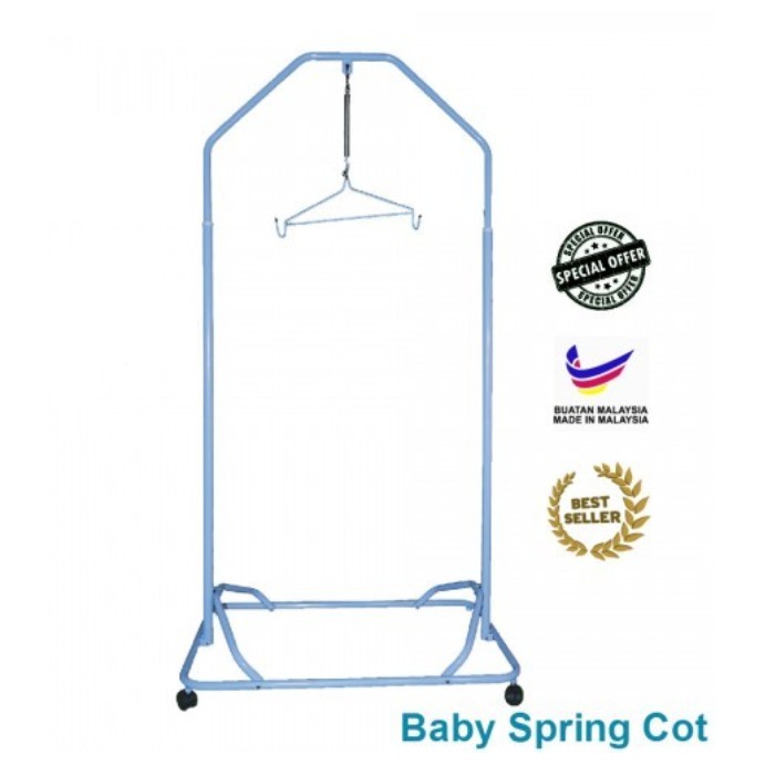 (READY STOCK)Baby Spring Cot / Spring Cradle / Color Baby Cot / Buaian ...
