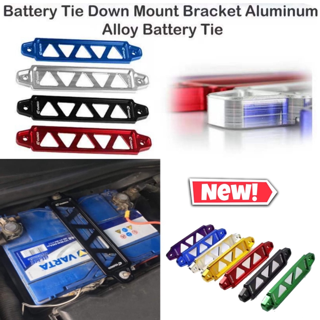 CAR UNIVERSAL ALUMINIUM BATTERY TIE DOWN MOUNT BRACKET ALLOY BATTERY ...