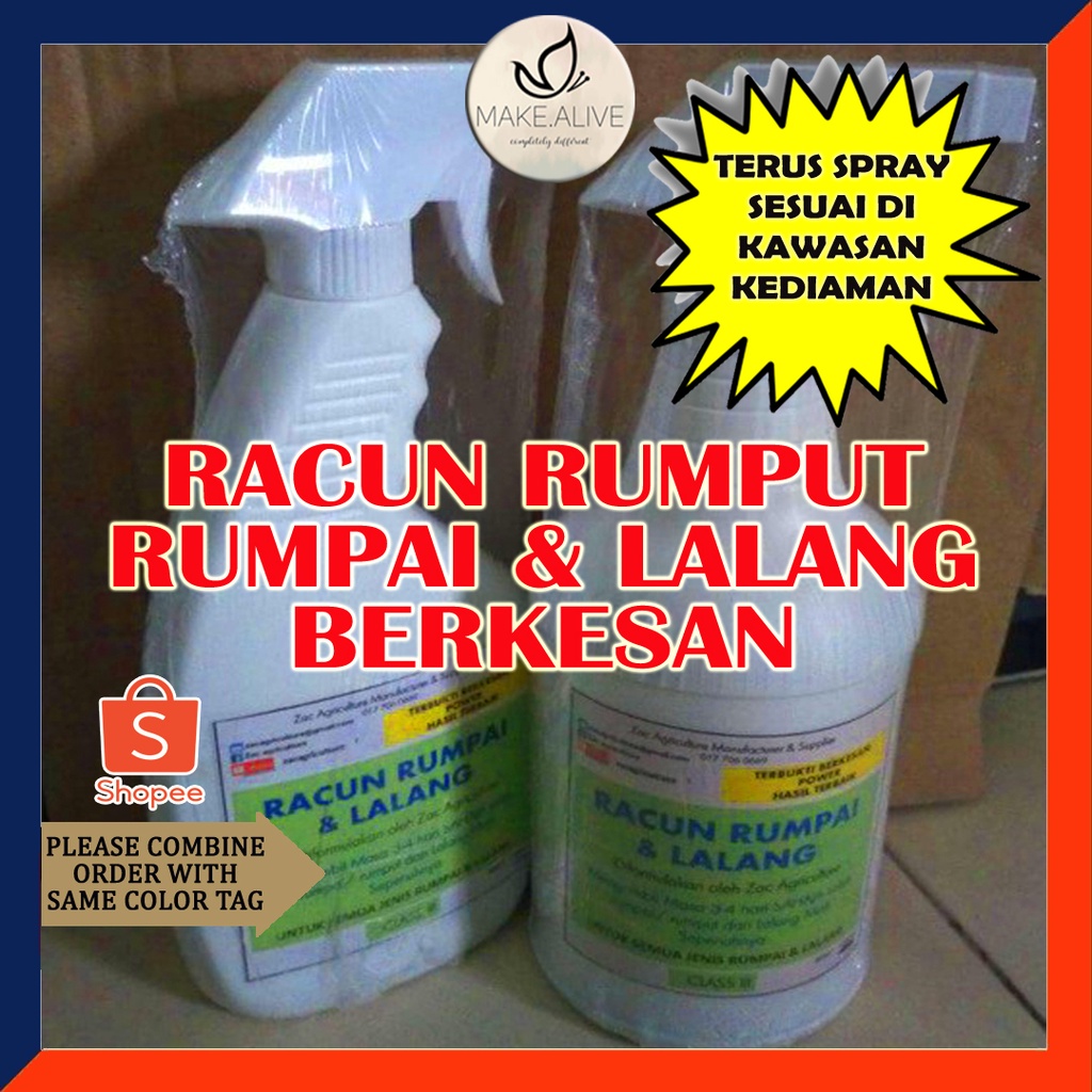 Herbicides Spray/Racun Rumput Rumpai & Lalang TERUS GUNA SPRAYER/Mudah ...
