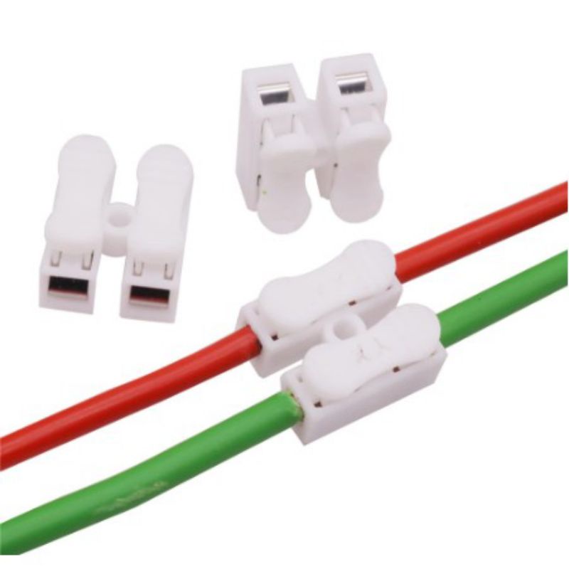 Quick Connect 2 Wire Connector Spring Terminal Socket Electrical Cable ...