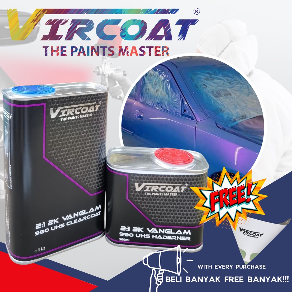 VIRCOAT 2K VanGlam 990 UHS Clearcoat 2:1| Laquer Kereta| 汽车光油 | Shopee ...