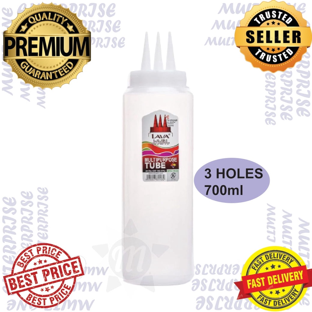 Botol Acuan Roti Jala 3 lubang LAVA Sauce Squeezer Multipurpose Tube ...