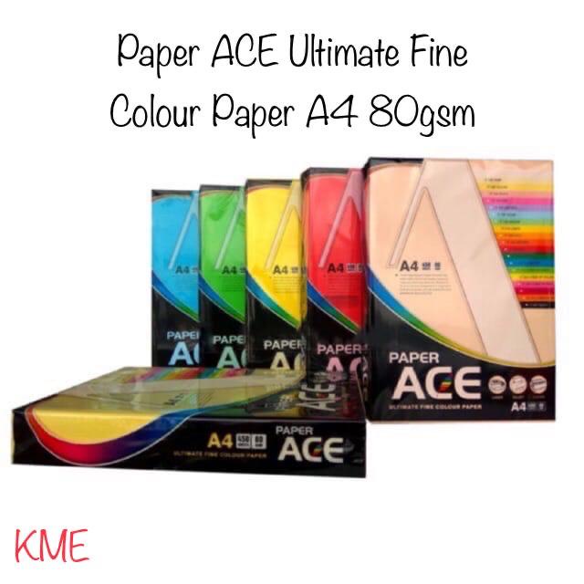 ACE A4 COLOUR PAPER 80GSM 450 SHEETS / A4 KERTAS WARNA 80GSM 450'S ...