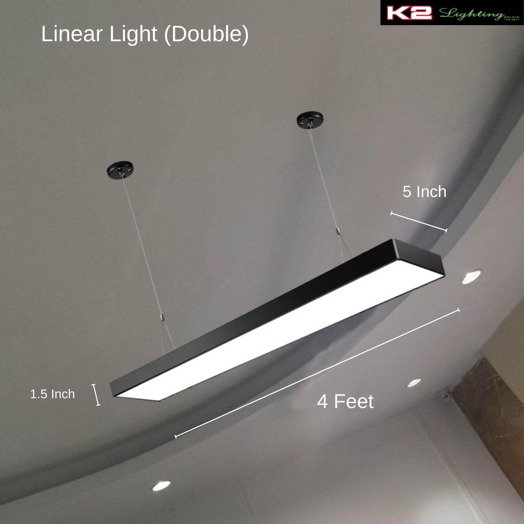 K2 VIVIDWAYS LINEAR LIGHT PL003 18W BLACK /PENDANT LIGHT/PENDANT LAMP LED OFFICE LINEAR LIGHT ...
